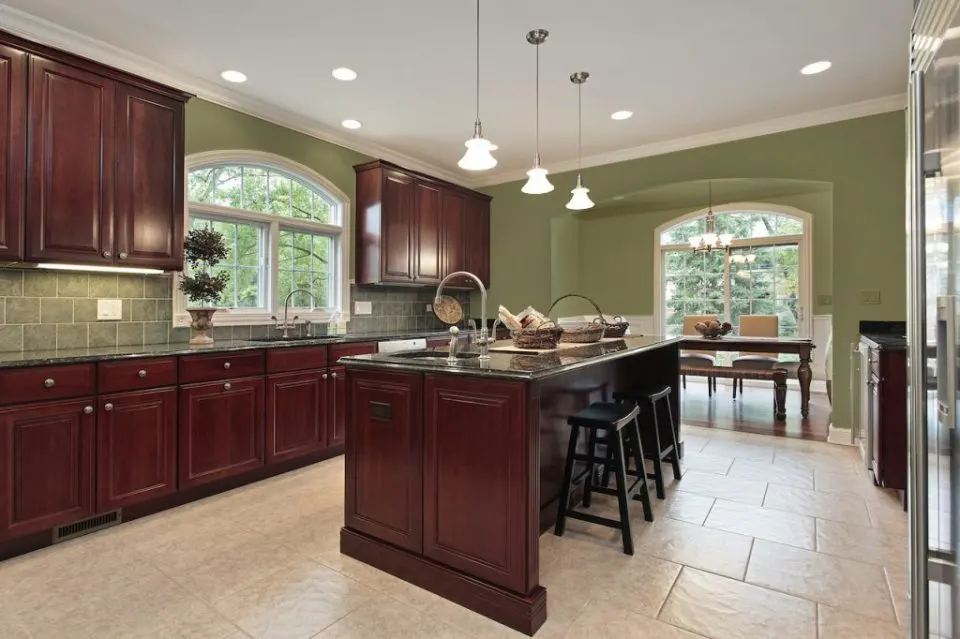 14 Striking Wall Colors to Match Your Cherry Kitchen Cabinets
