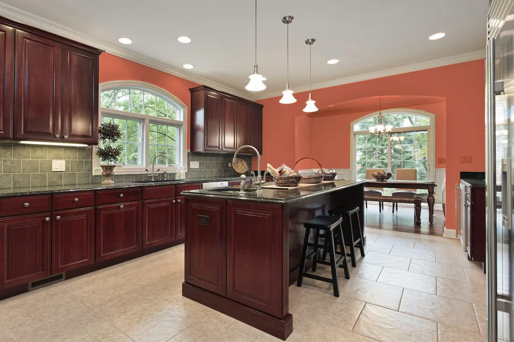 20 Striking Wall Colors to Match Your Cherry Kitchen Cabinets ...