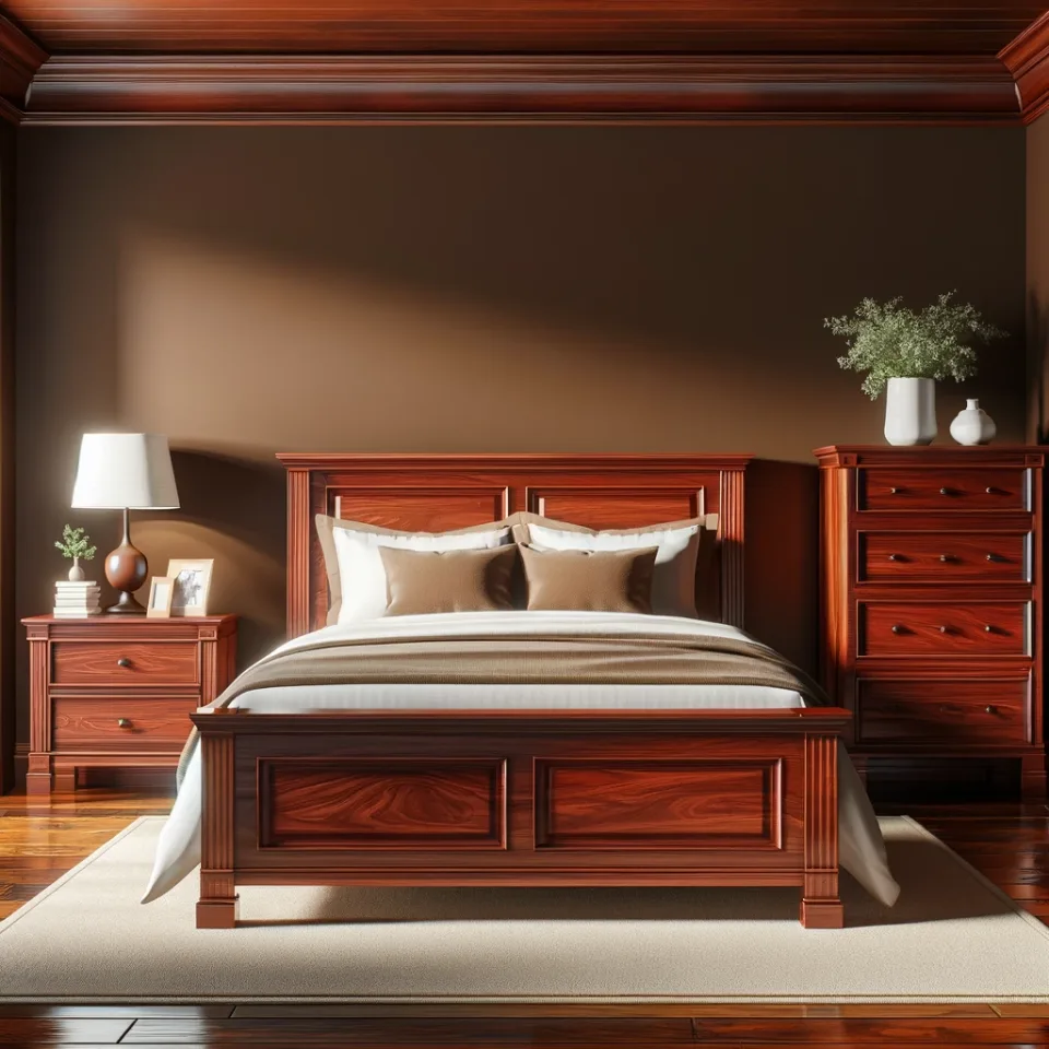 16 Striking Wall Colors for Cherry Wood Bedroom Furniture