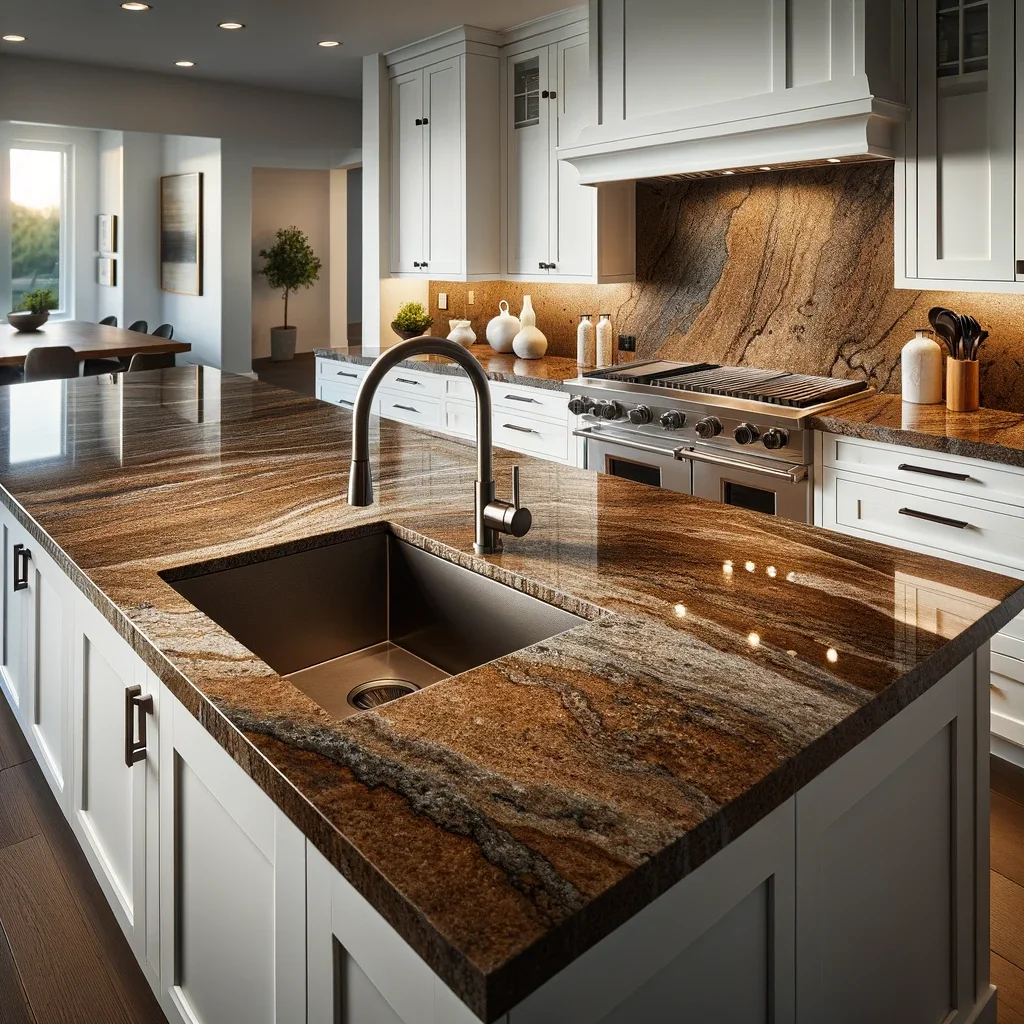 White Cabinets With Brown Granite